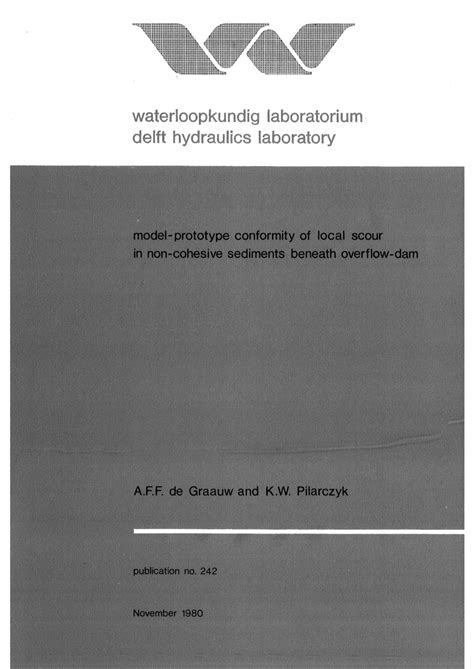 Pdf Local Scour Downstream Of Hydraulic Structures