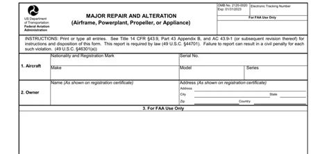 Faa Form 337 ≡ Fill Out Printable Pdf Forms Online