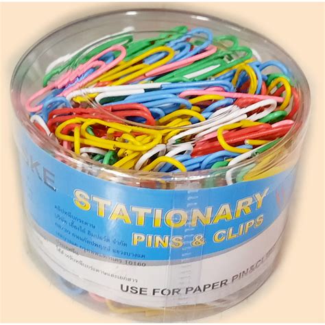 ลวดเสียบกระดาษ แบบสี 1 กล่อง บรรจุ 260 ตัว ลวดหนีบกระดาษสี คลิปลวดสี Paper Clips เปิดบิล Vat