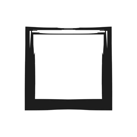 Grunge Rectangular Frame Stamp Ink Empty Black Box Rectangular Border