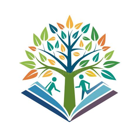 Education Tree Logo With Graduation Cap Growth And Knowledge Symbol