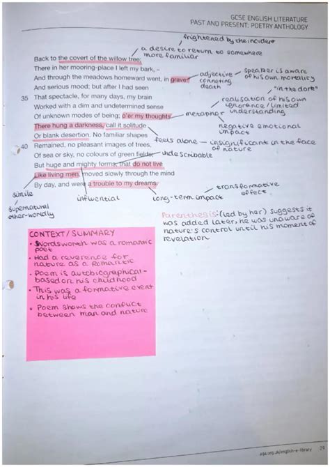 The Prelude Gcse English Literature Analysis Summary Line By Line Essay And More English