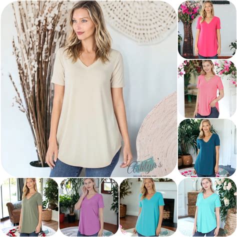Your New Favorite Zenana Classic Basics V Neck Tops Etsy