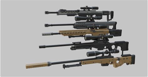 Low Poly Recon Weapon Pack 2 3d Guns Unity Asset Store
