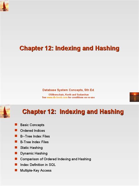 Chapter 12 Indexing And Hashing Pdf Database Index Computer Data