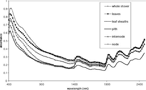 Nir Spectra Of Anatomic Fractions Of Corn Stover Download Scientific Diagram