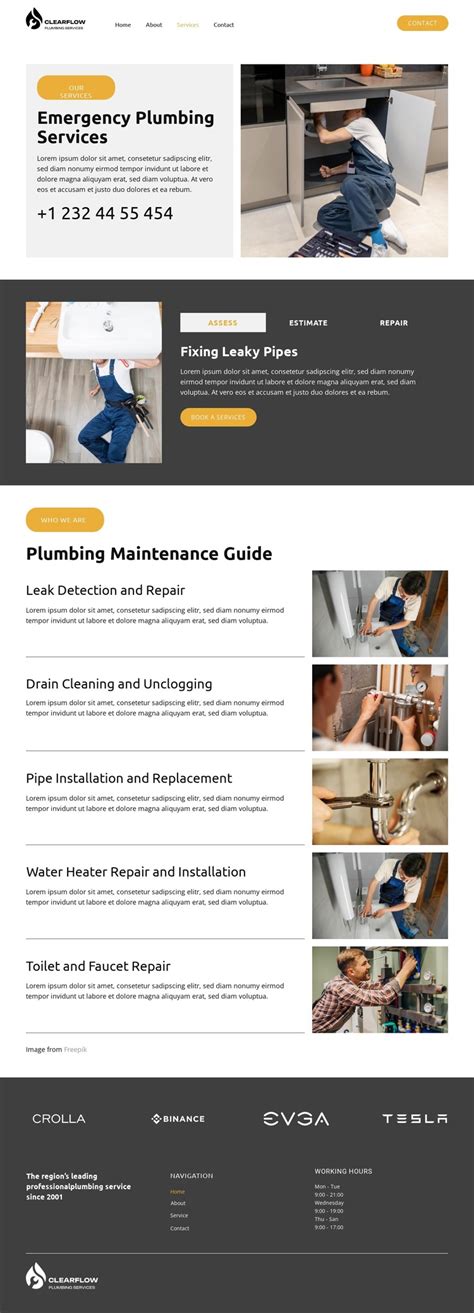 Leak Detection And Repair Html Template By Nicepage