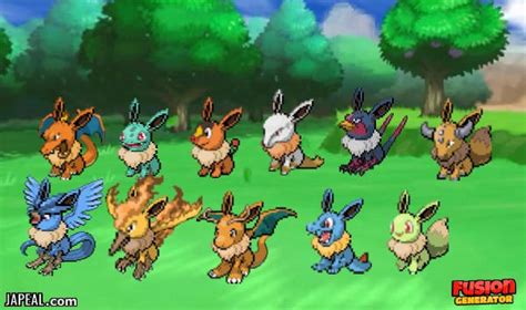Eevee Pokemon Fusions Open By Therealgarnet On Deviantart