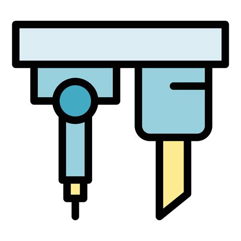 Construction Cnc Machine Icon Vector Flat Vector Art At Vecteezy