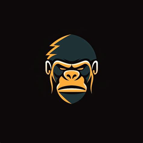Simple Vector Gorilla Logo Premium Ai Generated Image