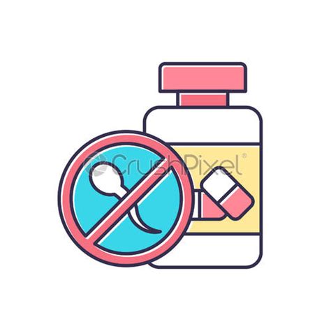 Birth Control Linear Icon Female Contraceptive Unplanned Pregnancy