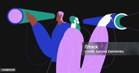 스파이 유리를 가진 캐릭터 창의적 또는 교육적 과정 배너입니다 구인 중에 대한 스톡 벡터 아트 및 기타 이미지 구인 중 그림자 사람들 Istock