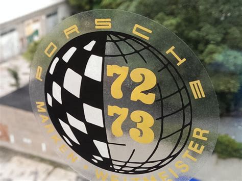 Porsche Weltmeister 72 73 Window Sticker 91170110324 91170110324 1