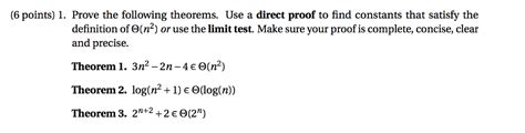 Solved Prove The Following Theorems Use A Direct Proof To Chegg