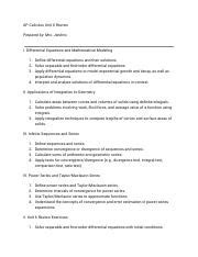 AP Calculus Unit 6 Review Master Differential Equations Course Hero