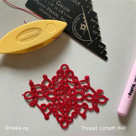 Lacy Diamond Motif With Bonus Ring Tatting Pattern Instant Download