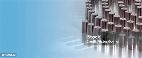 배터리 모듈용 Lot 리튬 트랙션 4680 축전지 양산 배터리 고전력 전기 자동차용 에너지 건식 전극 대체 에너지 개발 개념 3d 렌더링 배터리 전원에 대한 스톡 사진 및