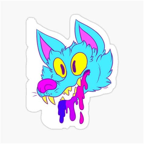 Bi Pride Wolf Sticker By Unoraccoon Redbubble