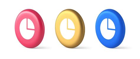 Premium Vector Diagram Pie Circle Chart Piece Section 3d Realistic Icons