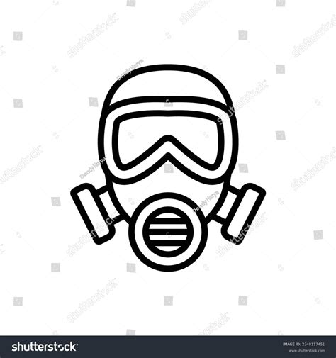 Gas Mask Outline Drawing