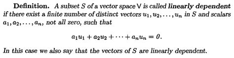 About Definition In Linear Algebra Concerning Empty Subset Of Vector Space Mathematics Stack