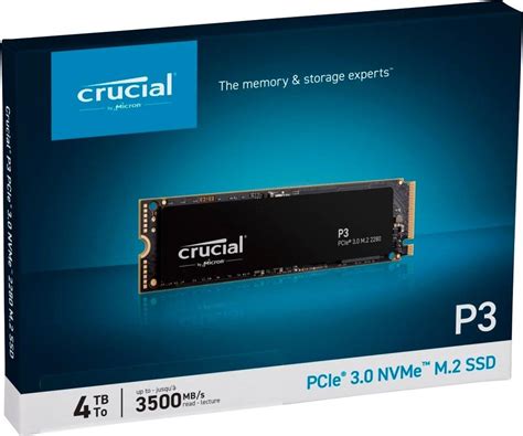 Crucial P3 4TB PCIe Gen3 NVMe M.2 SSD Price in Pakistan - TechGlobe.pk