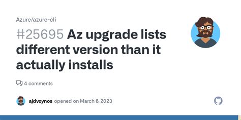 Az Upgrade Lists Different Version Than It Actually Installs Issue Azure Azure Cli