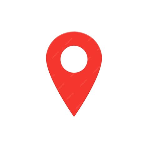 premium photo red map pointer icon location symbol flat design style