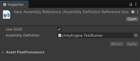 Unity Manual Assembly Definition Reference Properties Reference