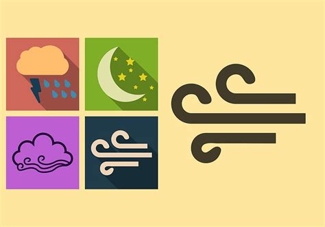 그림자 벡터와 평면 스타일에 날씨 아이콘 세트 Eps Ai Uidownload