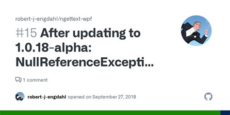 After Updating To 1018 Alpha Nullreferenceexception From System