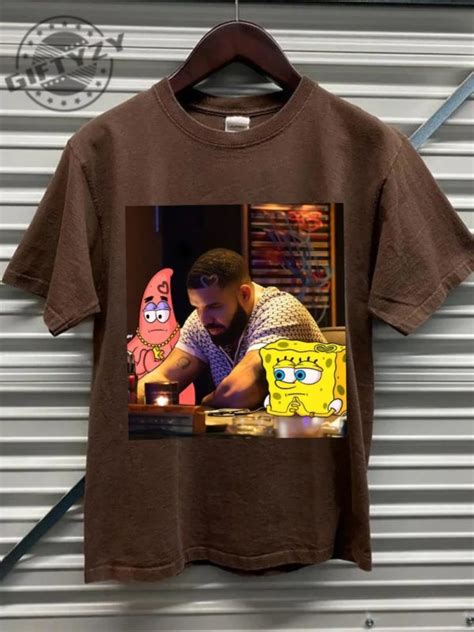 Rapper Drake Spongebob Patrick Star Meme Funny Vintage T Shirt Hoodie