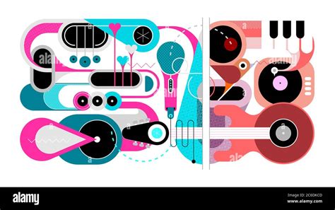 Abstract Music Background Flat Design Of Various Musical Instruments