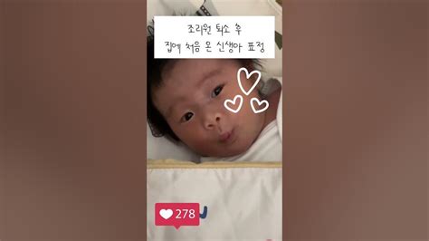 조리원 퇴소 후 집에 처음 온 신생아 Youtube