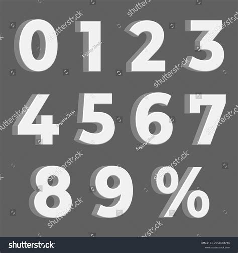 백분율 기호가 있는 흰색 3d 숫자벡터 스톡 벡터로열티 프리 2051684246 Shutterstock