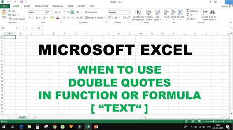 Microsoft Excel Quotes In Excel Double Quotes Using Formula In