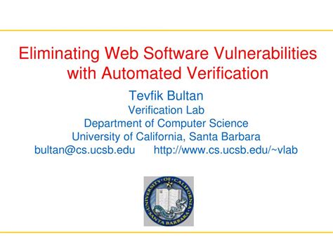Ppt Eliminating Web Software Vulnerabilities With Automated