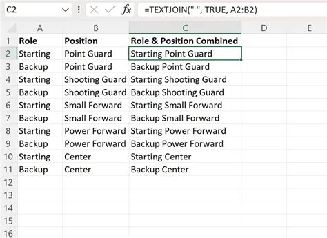 Excel：如何将两列的值与空格合并 Statorials
