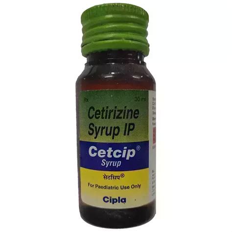 Cetcip Syrup 30ml Uses Price Dosage Side Effects Substitute Buy Online