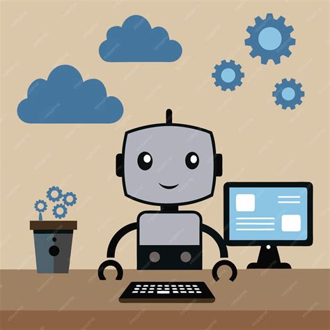 Technology Concept Flat Vector Style Illustration Featuring Programing Design Elements Premium