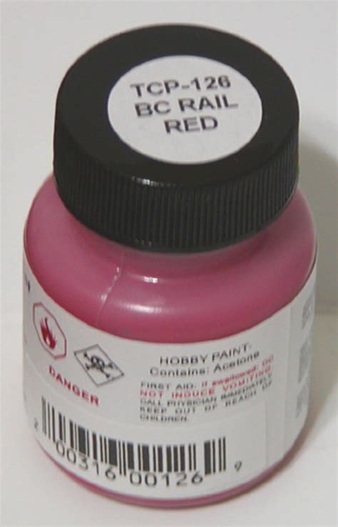 Tru Color Paint TCP 126 BC Rail Red 1oz Bottle PNP Trains