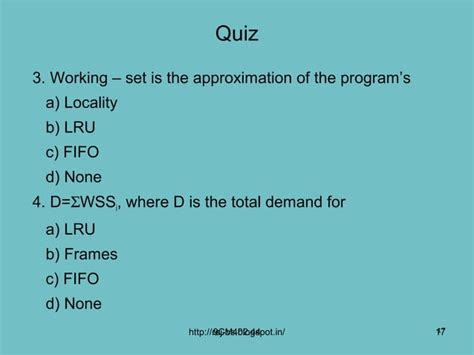 Set Model And Page Fault