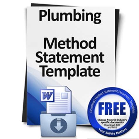 Plumbing Method Statement Template Etsy