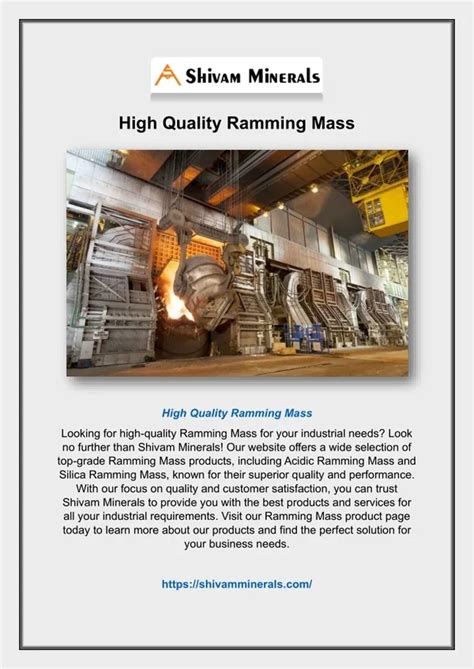 Ppt High Quality Ramming Mass Powerpoint Presentation Free Download