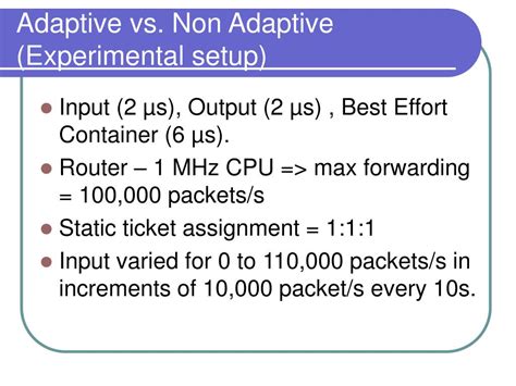 Ppt Adaptive Cpu Allocation For Software Based Router Systems