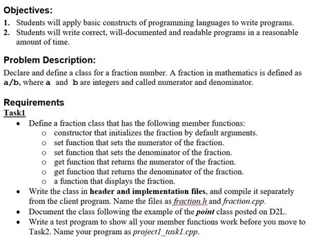 Solved Objectives 1 Students Will Apply Basic Constructs Chegg