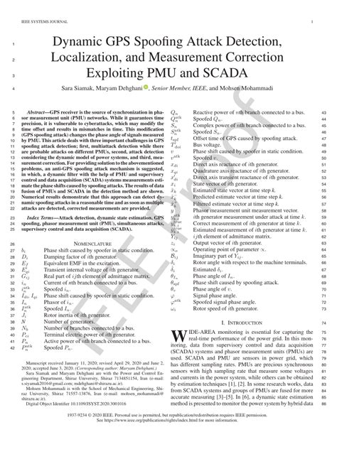 Pdf Dynamic Gps Spoofing Attack Detection Localization And Measurement Correction Exploiting