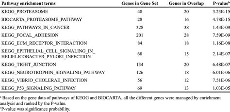 Pathway Enrichment Gene Sets A Download Table