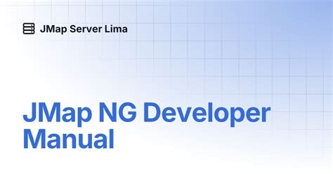 Jmap Ng Developer Manual Jmap Server Lima