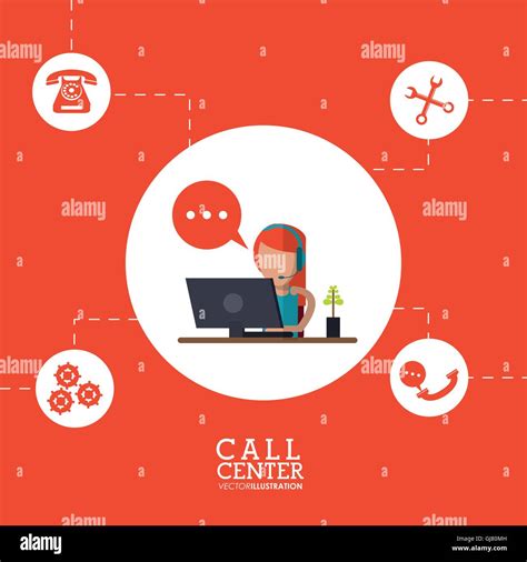 Operator Assistant Woman Headphone Call Center Icon Vector Grap Stock Vector Image Art Alamy
